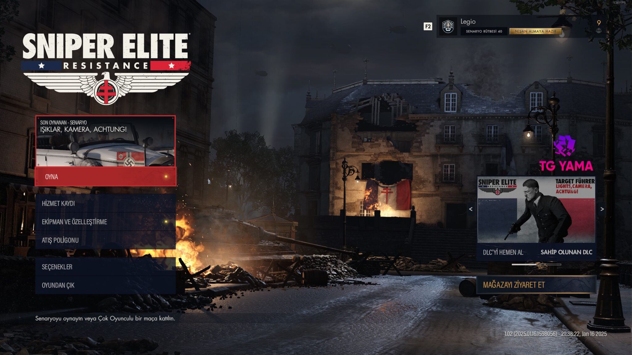 Sniper Elite Resistance Türkçe Yama – TG Yama